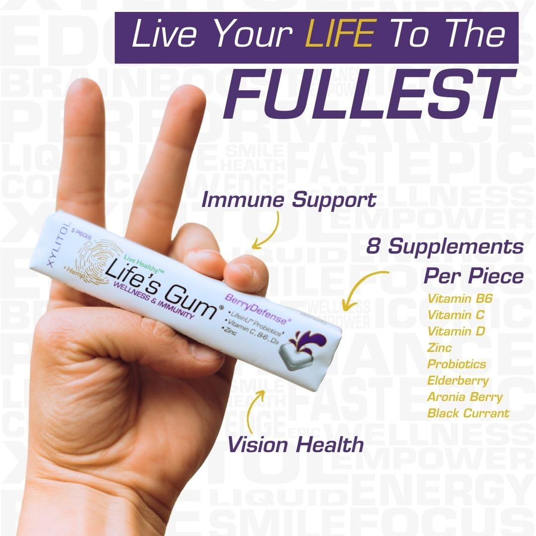 Vitamin C and D3 gum for immunity