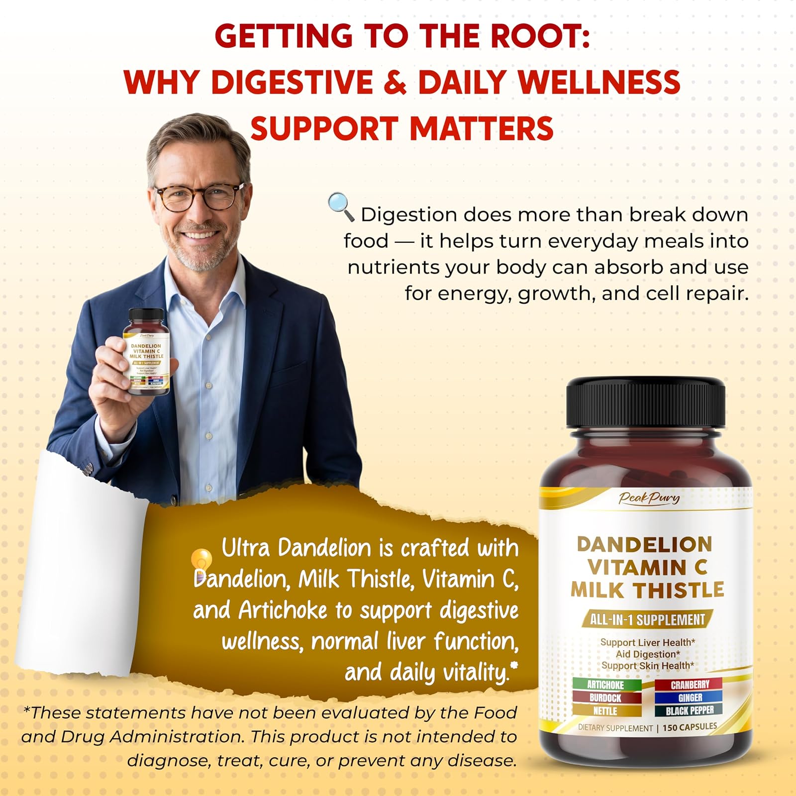 Vitamin C and milk thistle blend