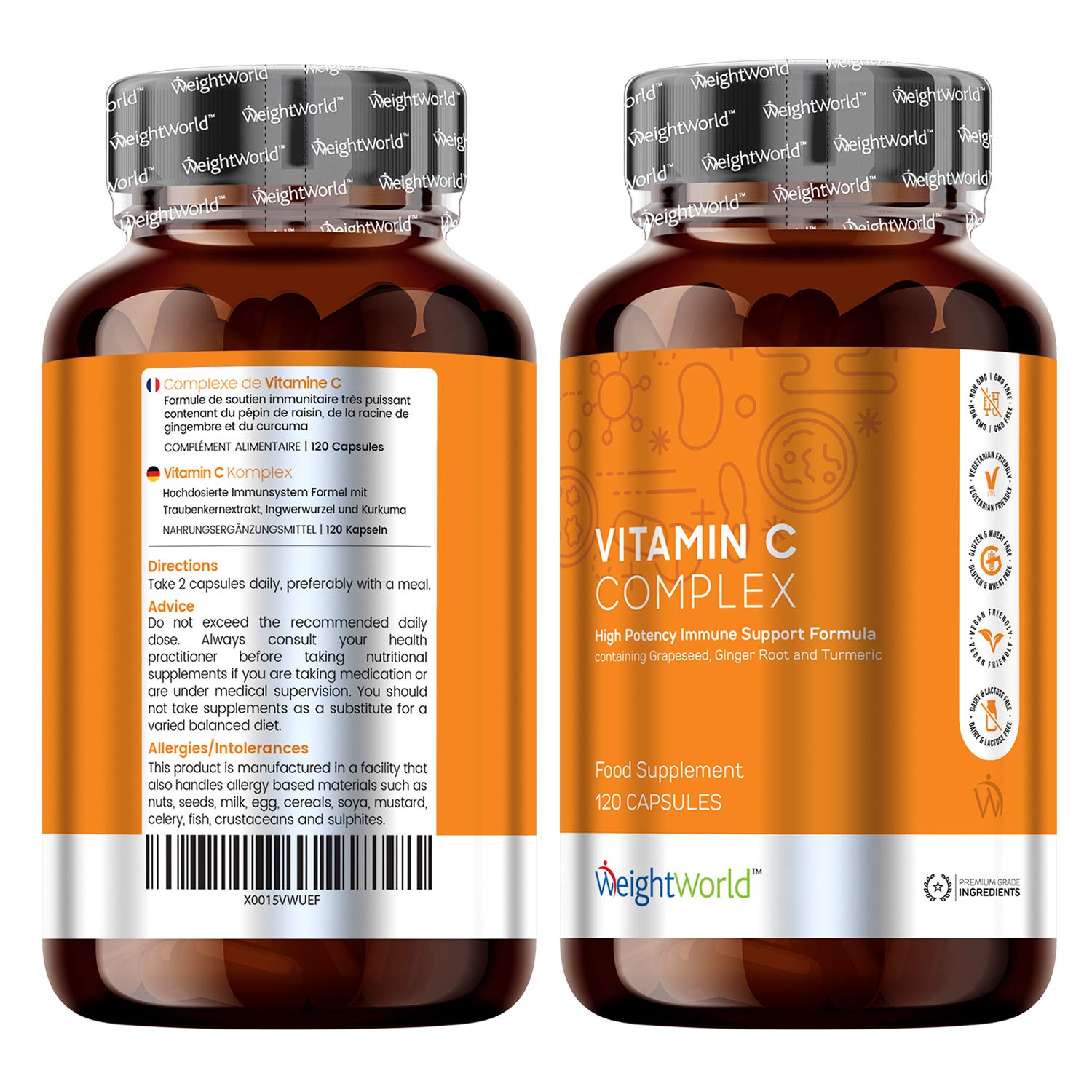 Vitamin C and turmeric for health