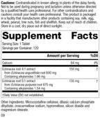 vitamin C and zinc echinacea supplement