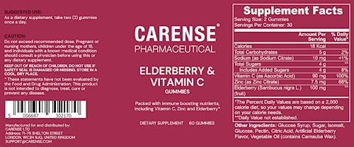 Vitamin C and zinc elderberry formula