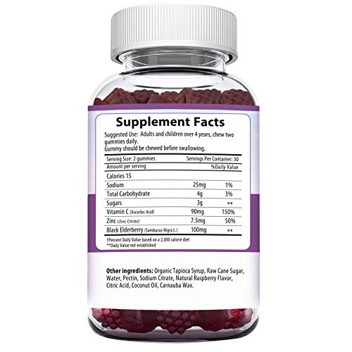vitamin C and zinc elderberry gummies