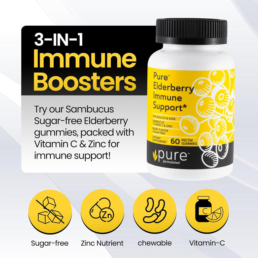 Vitamin C and zinc elderberry supplement