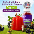 Vitamin C and zinc elderberry supplements