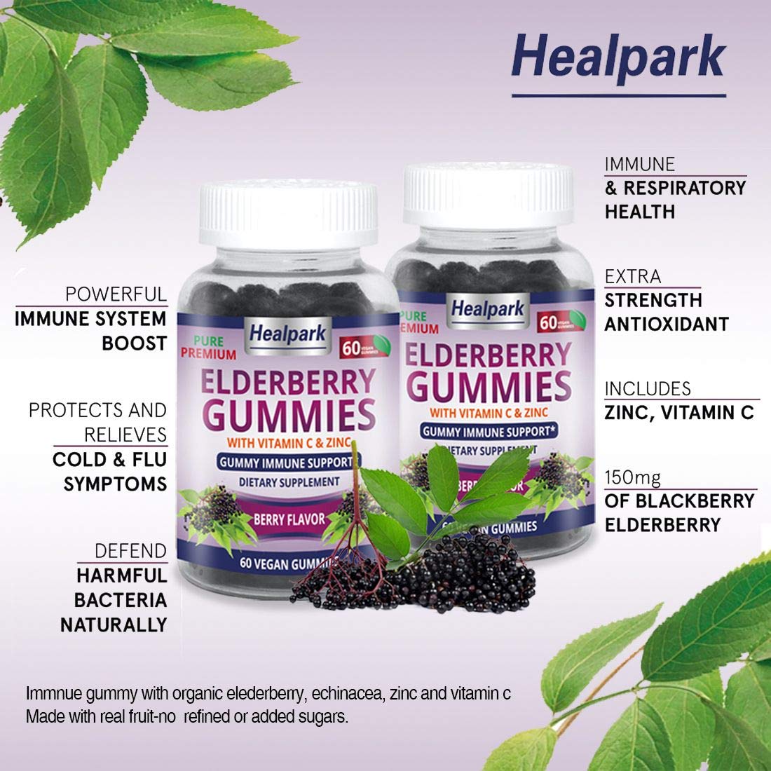 vitamin C and zinc elderberry support