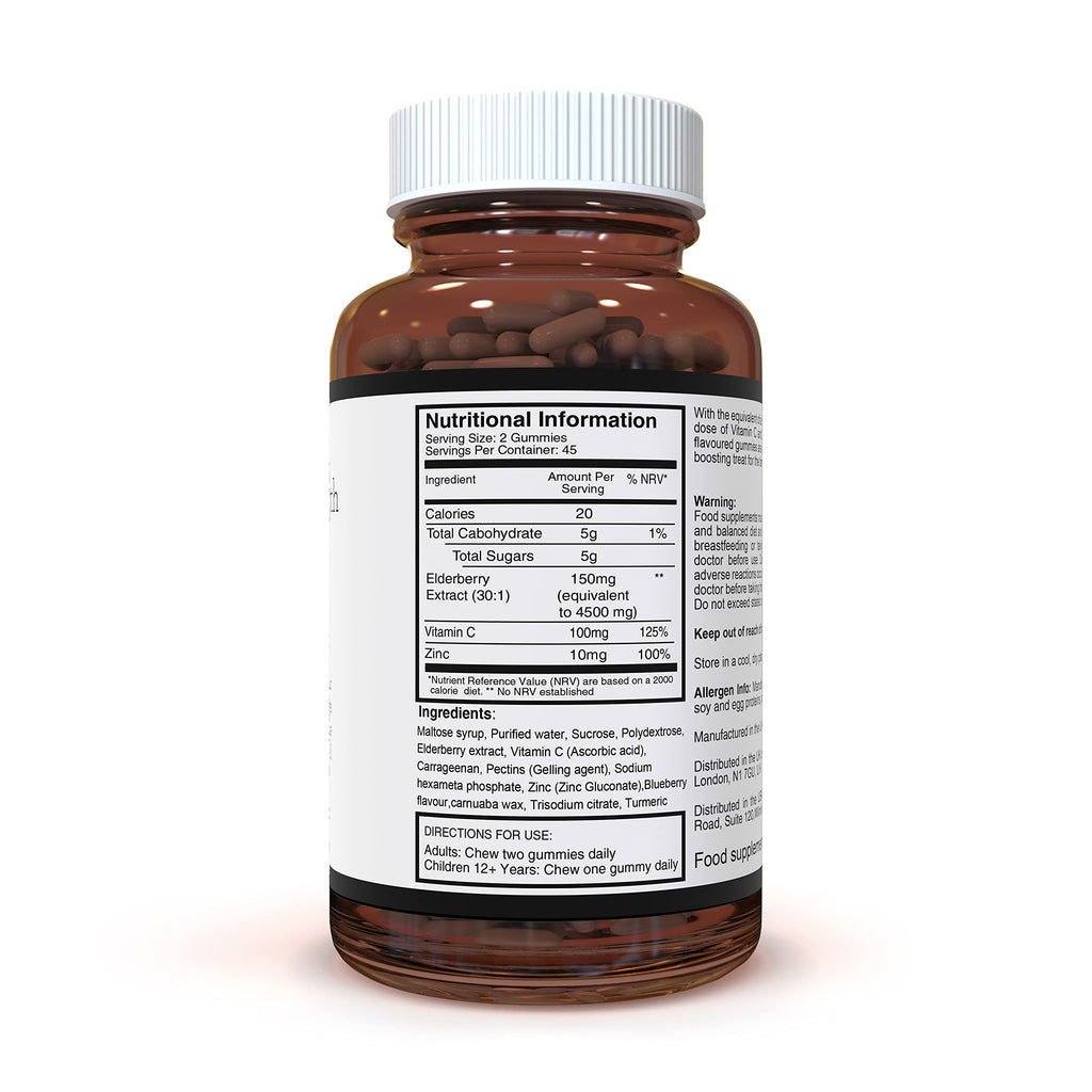 vitamin C and zinc elderberry support