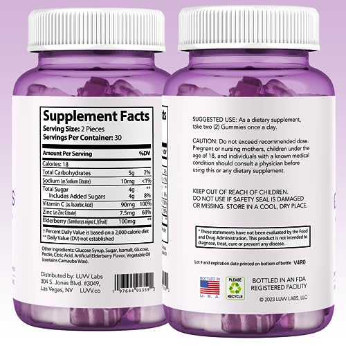 Vitamin C and zinc elderberry support