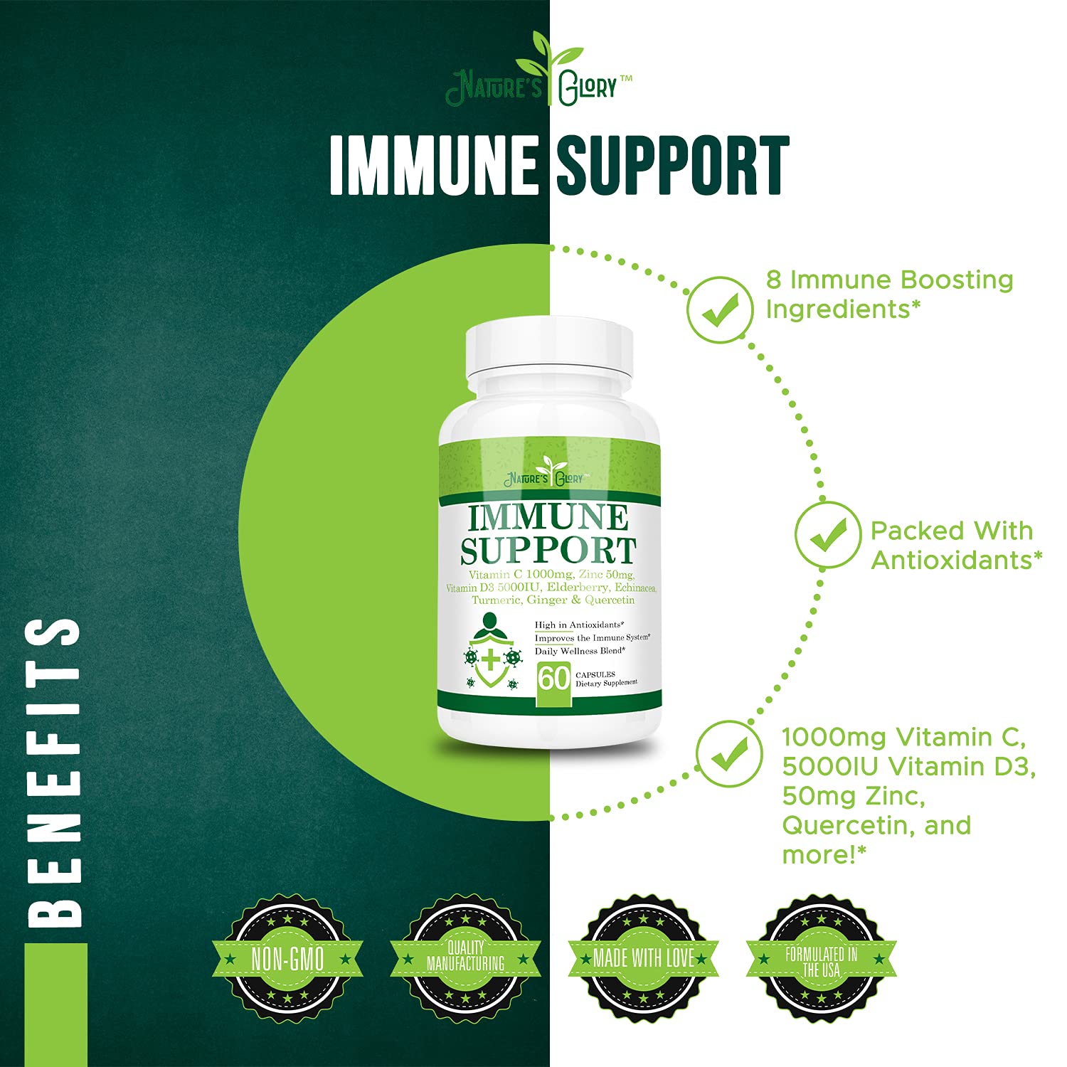 Vitamin C and zinc immune booster