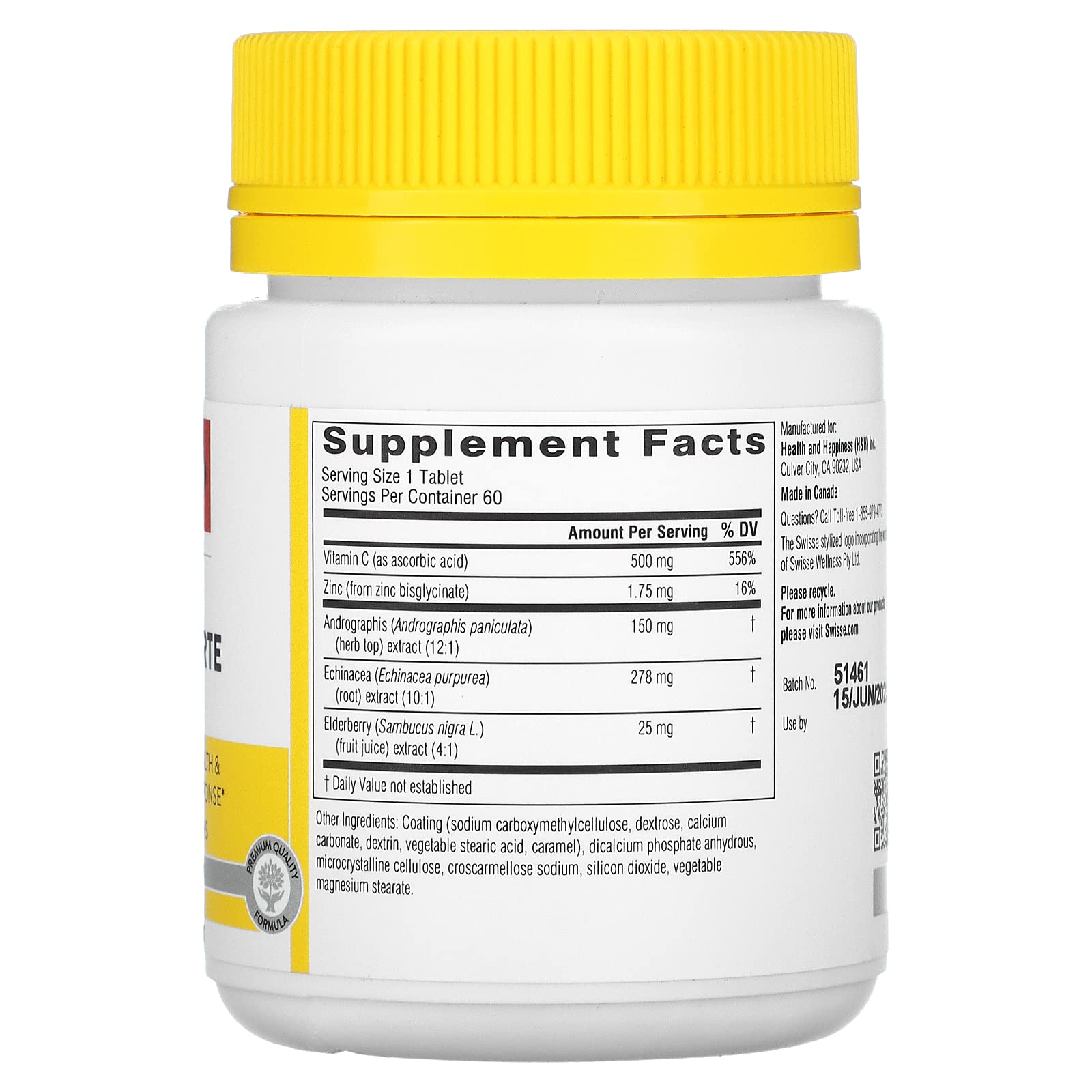 Vitamin C and zinc immune support
