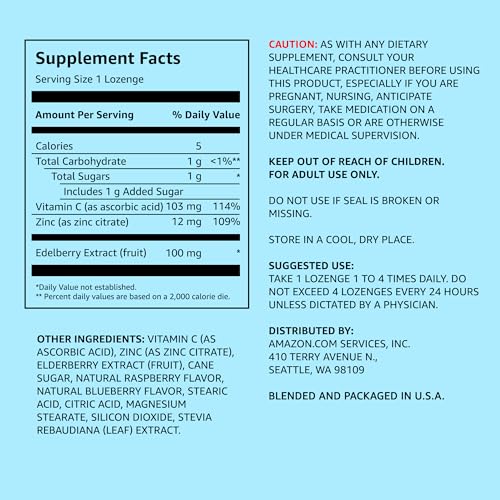 Vitamin C and zinc lozenges