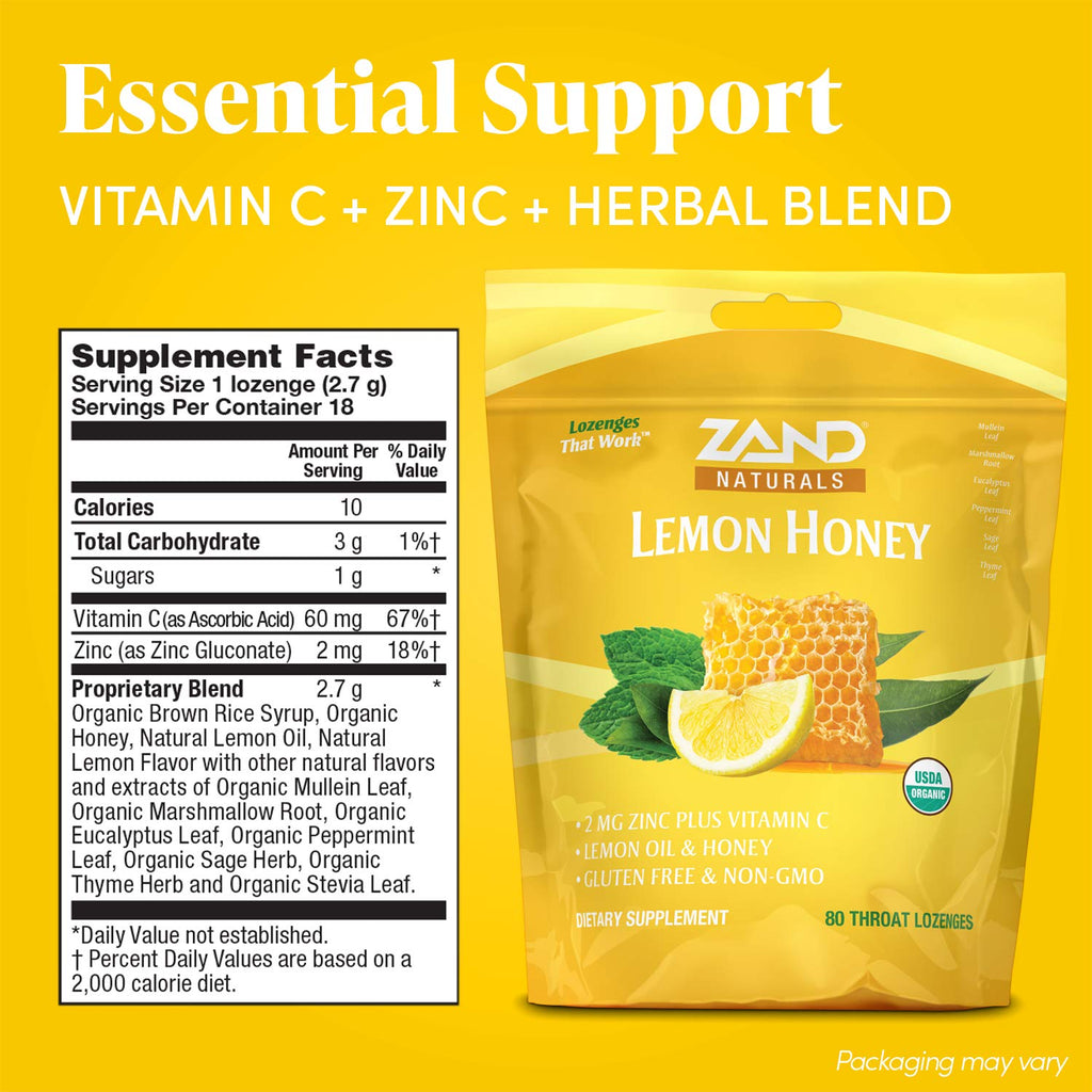 Vitamin C and zinc lozenges