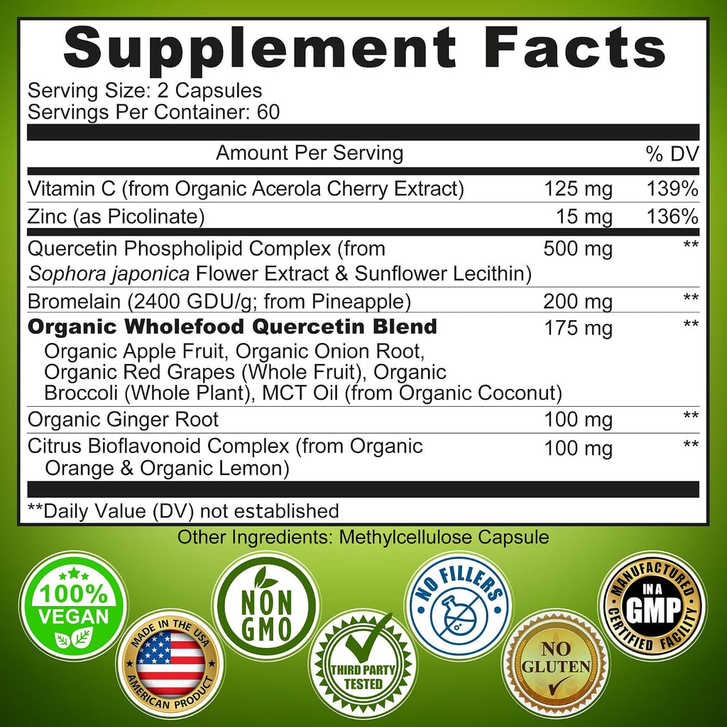 Vitamin C boost with Quercetin capsules