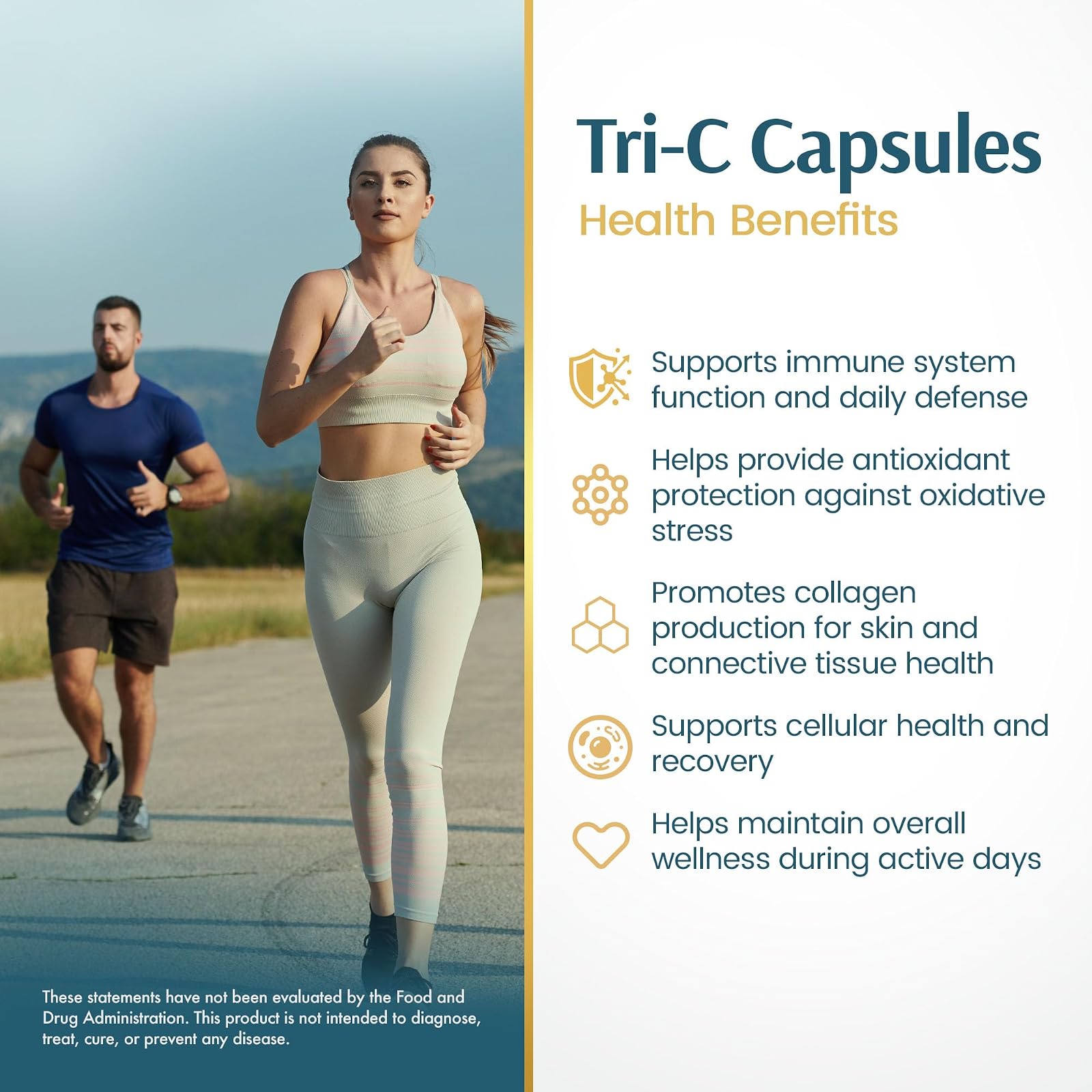 Vitamin C capsules for energy boost
