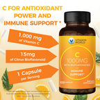 Vitamin C capsules for energy