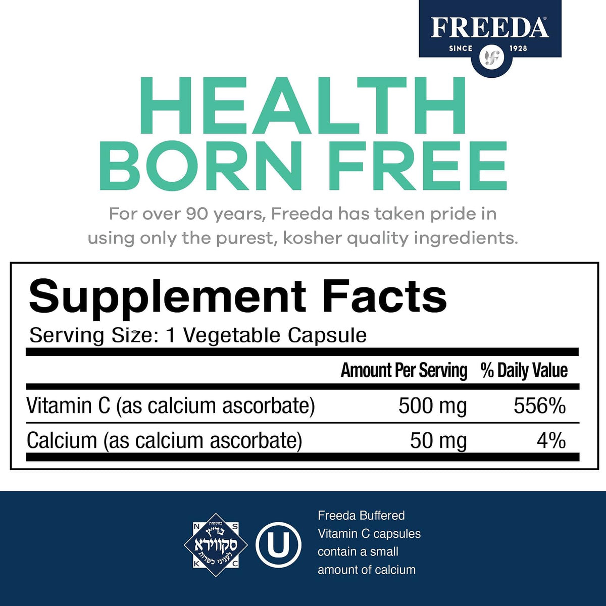 Vitamin C capsules for immune support