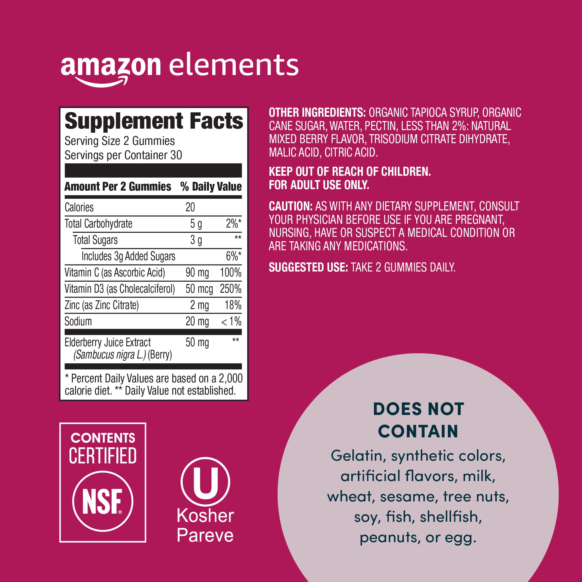 vitamin C D3 zinc gummies