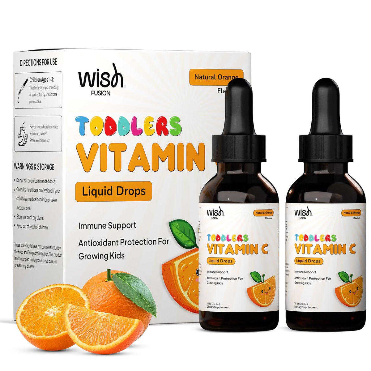 Vitamin C drops for kids immune support