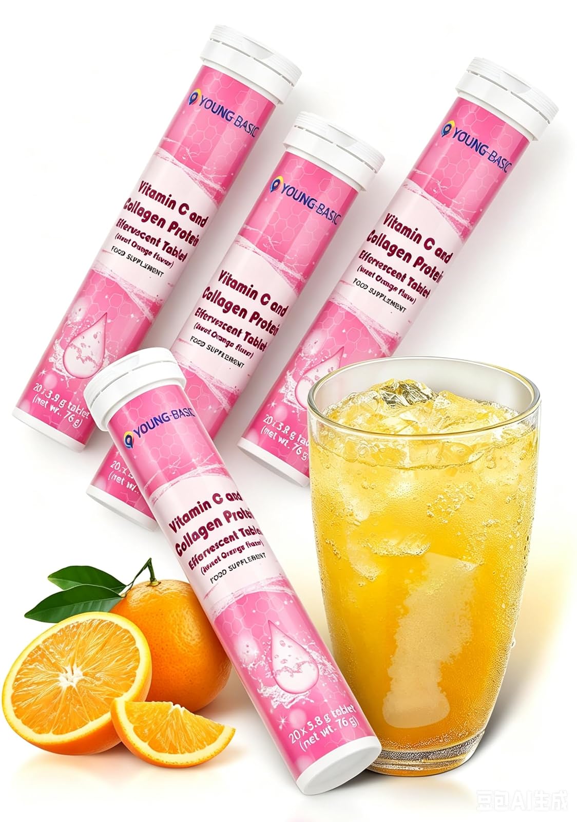 Vitamin C effervescent tablets for immunity