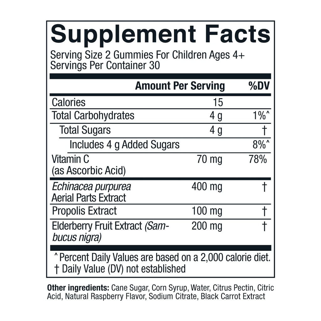 Vitamin C elderberry gummies for kids