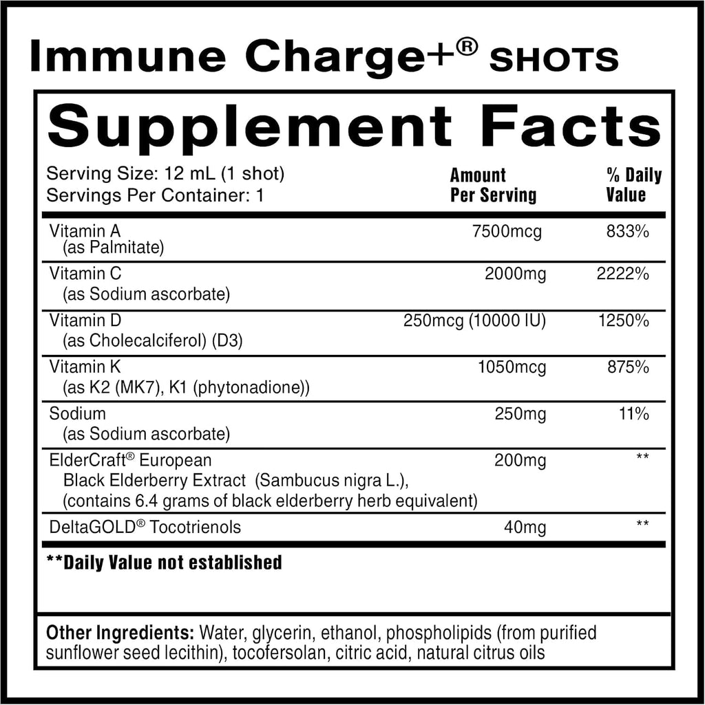 Vitamin C elderberry health supplement