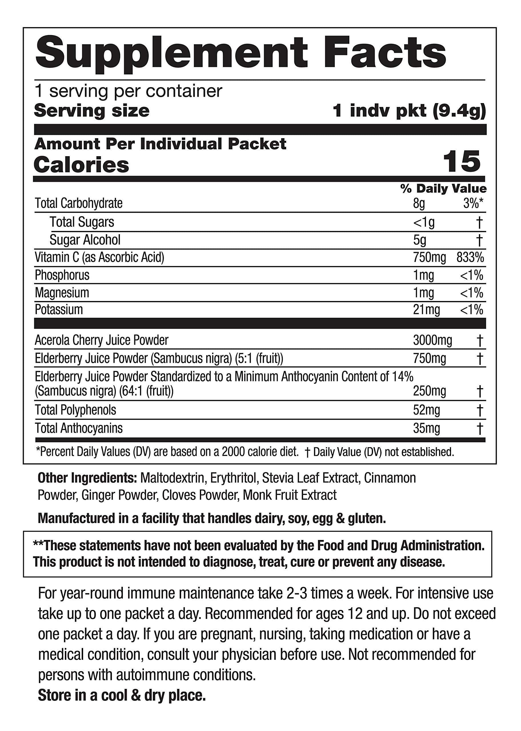 vitamin C elderberry stick packs