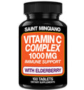 Vitamin C elderberry supplement capsules
