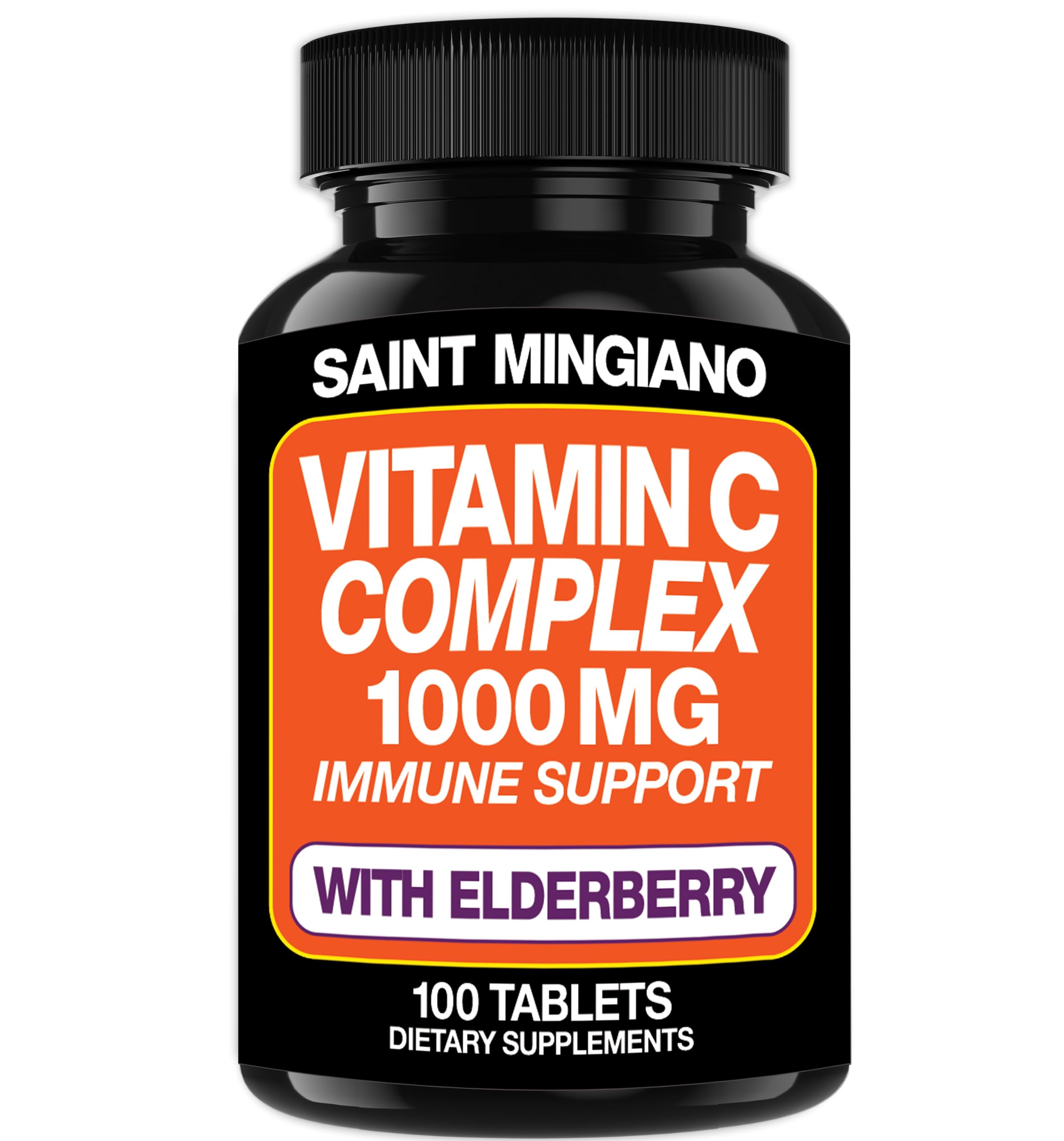 Vitamin C elderberry supplement capsules