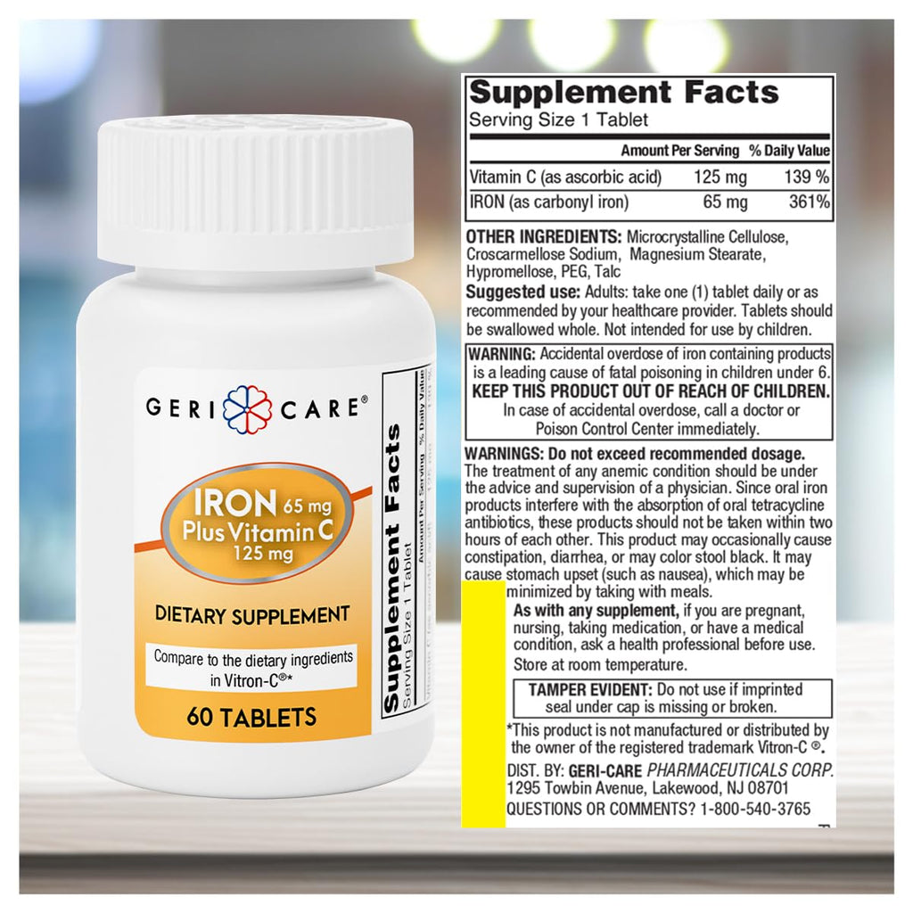Vitamin C enhanced iron absorption
