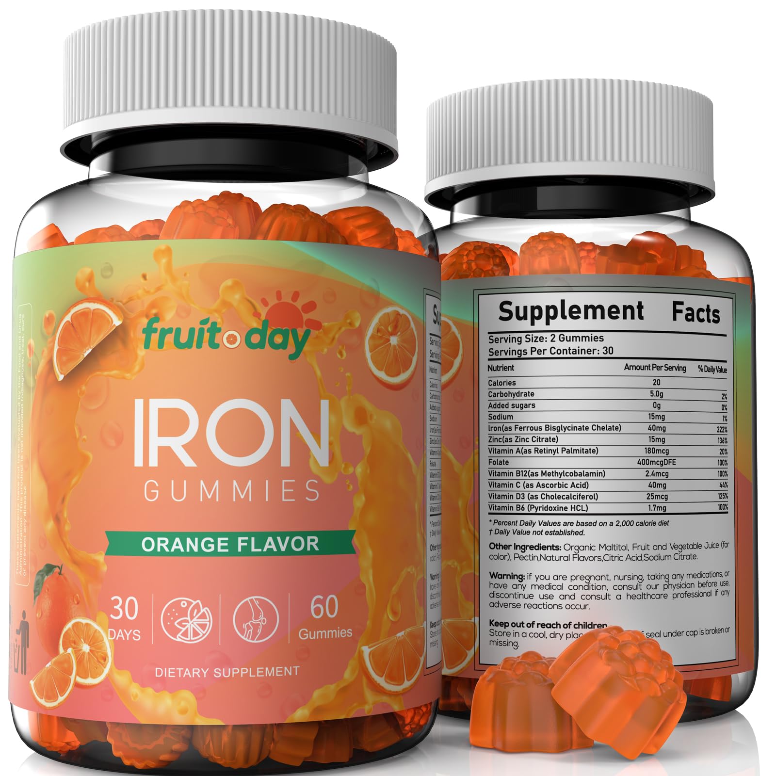 Vitamin C enhanced iron supplement