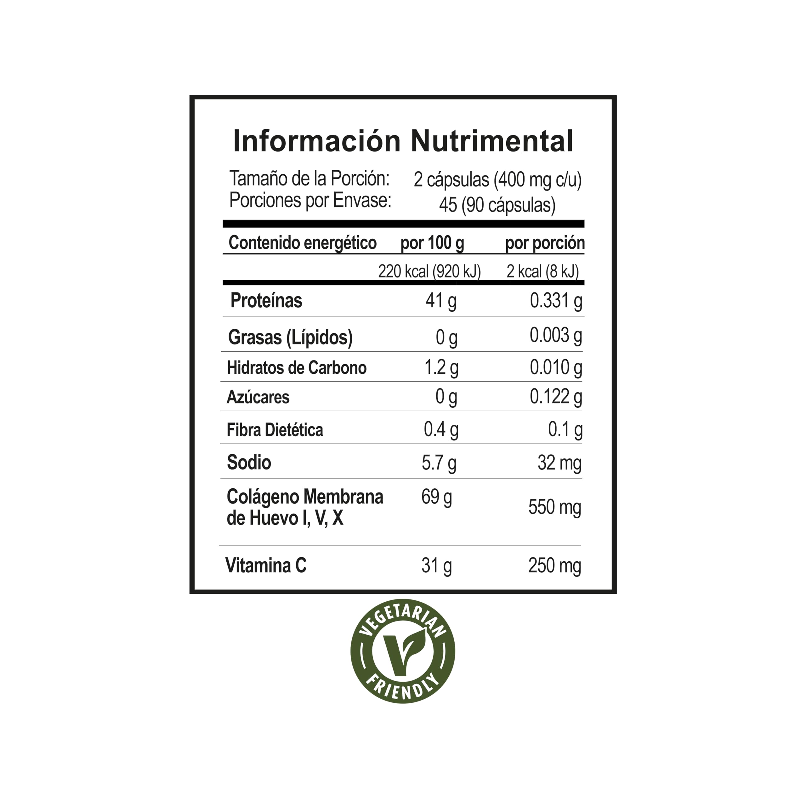 Vitamin C enriched collagen formula