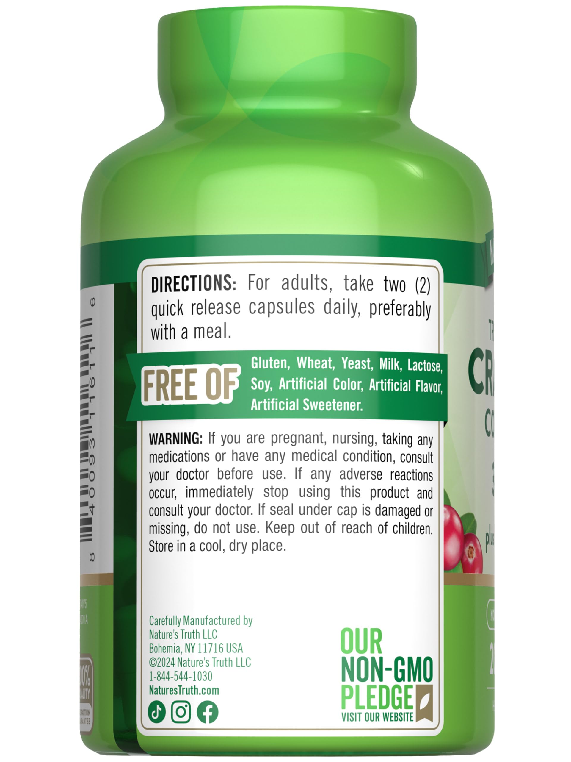 vitamin C enriched cranberry capsules