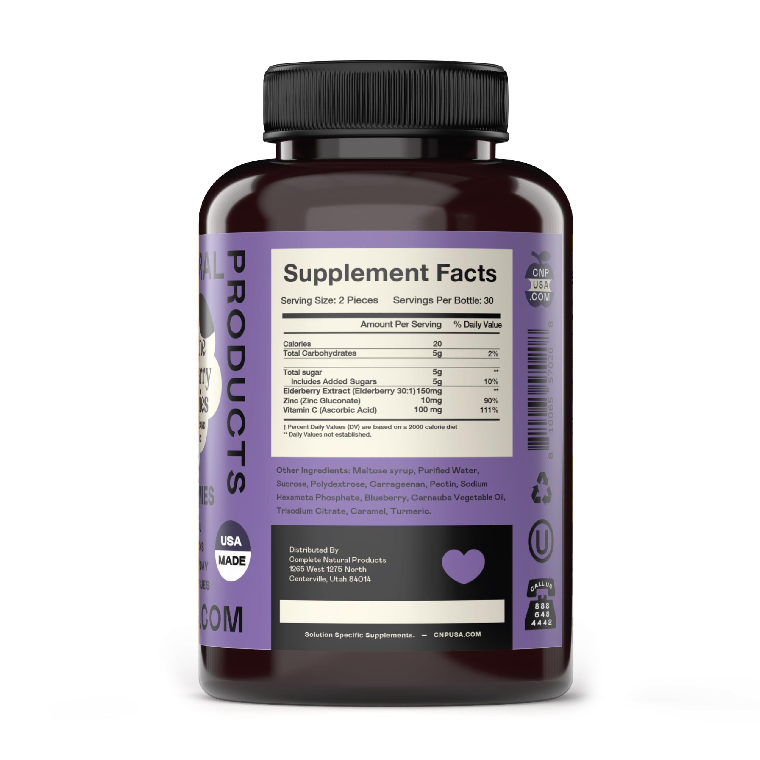 vitamin C enriched elderberry gummies