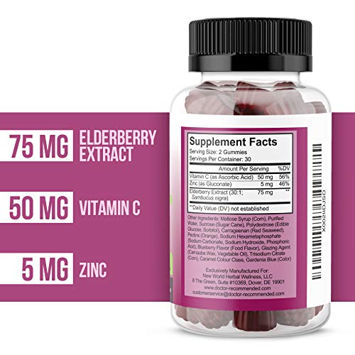 vitamin C enriched elderberry gummies