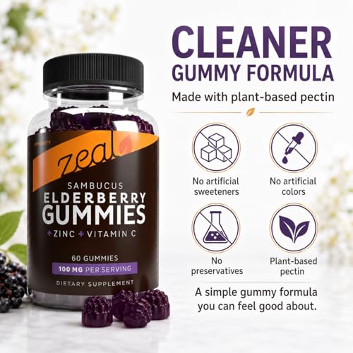 vitamin C enriched elderberry gummies