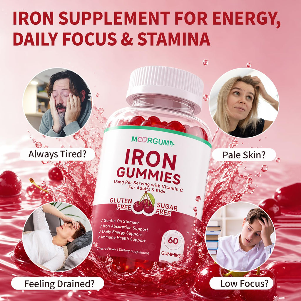 Vitamin C enriched iron gummies