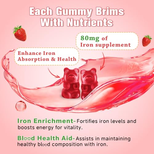 Vitamin C enriched iron gummies