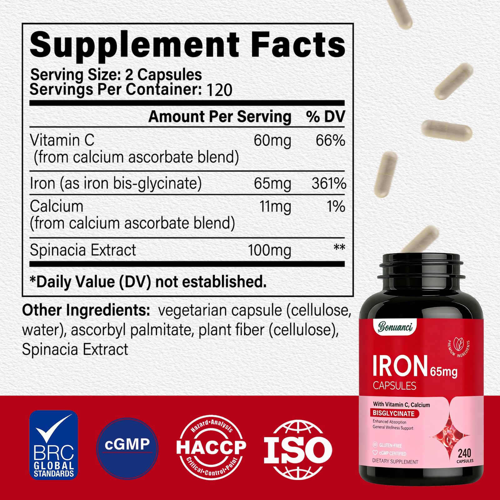 Vitamin C enriched iron supplement