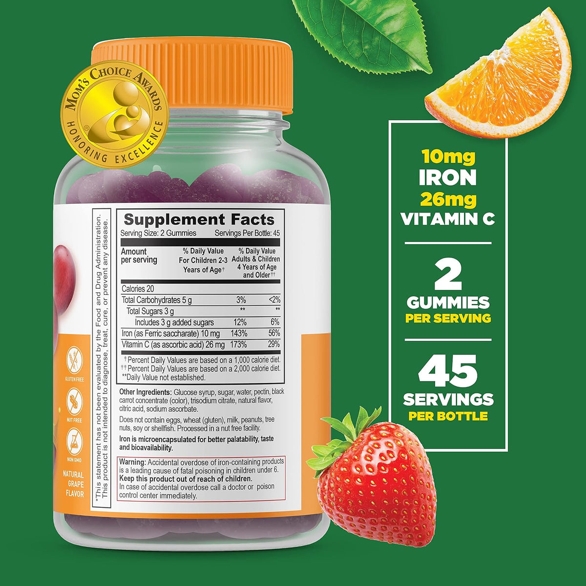 Vitamin C enriched iron supplement