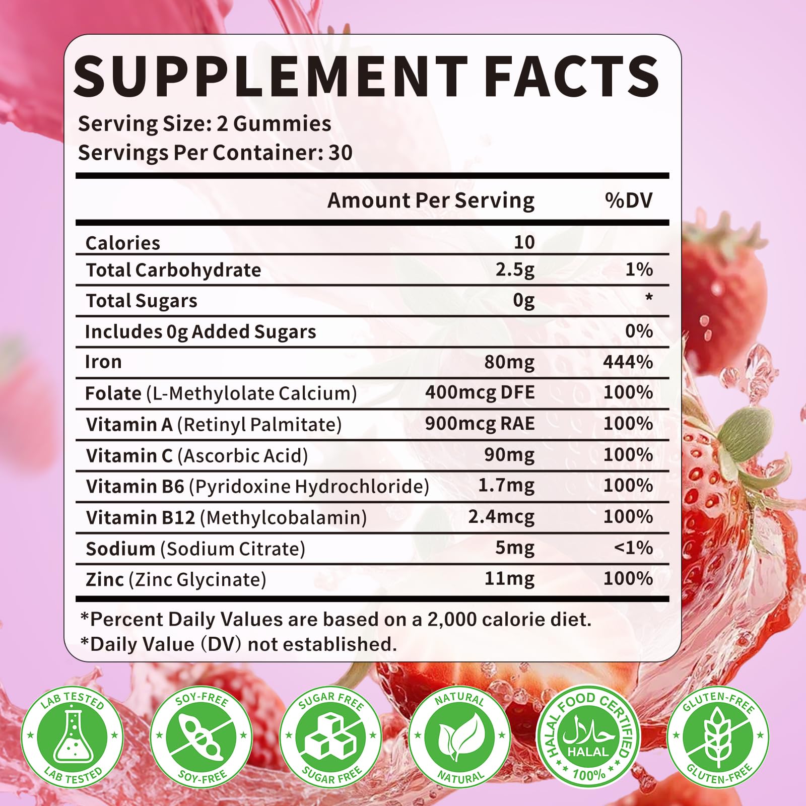 Vitamin C enriched iron supplement