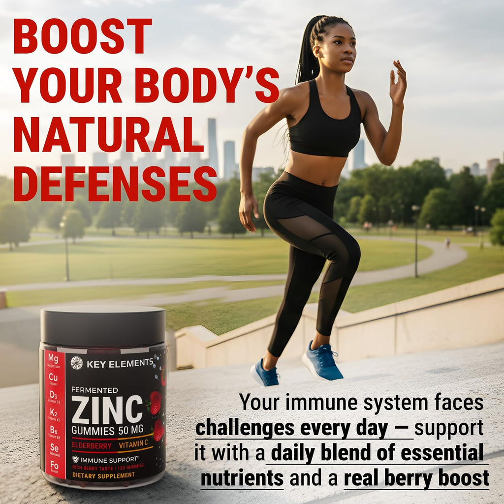 Vitamin C enriched zinc gummy supplement