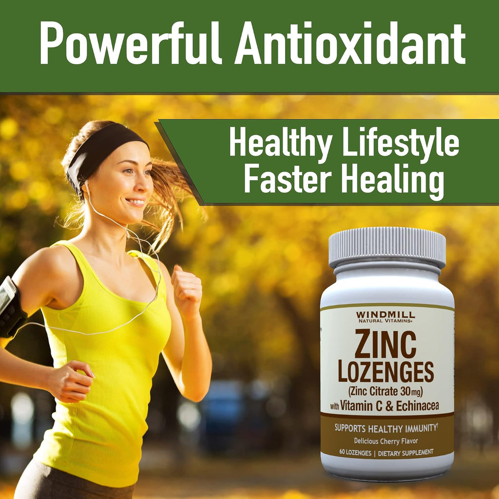 Vitamin C enriched zinc lozenges