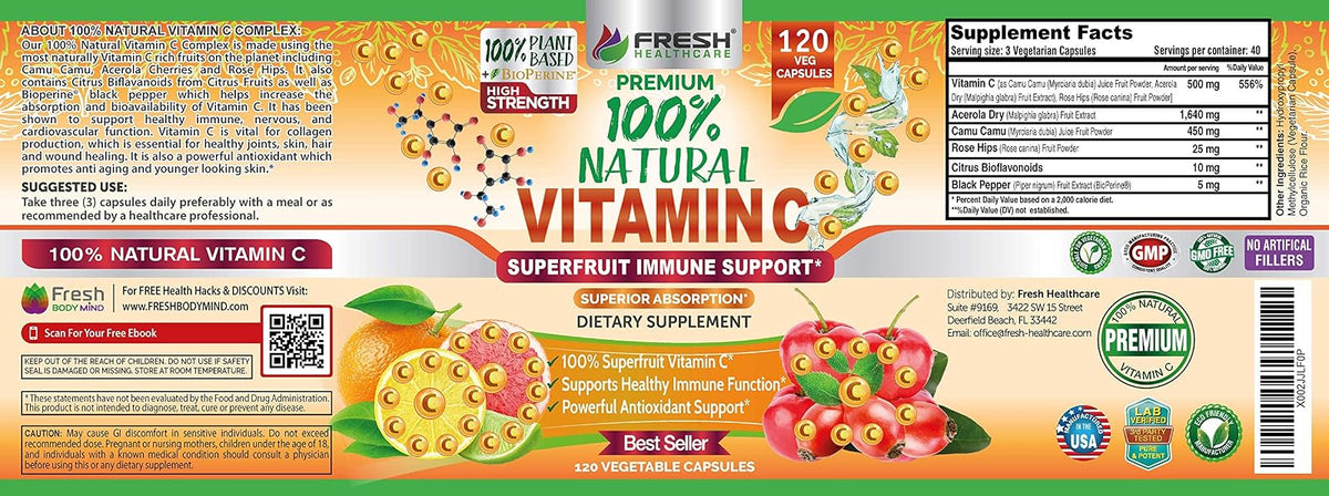 Vitamin C for skin health and vitality