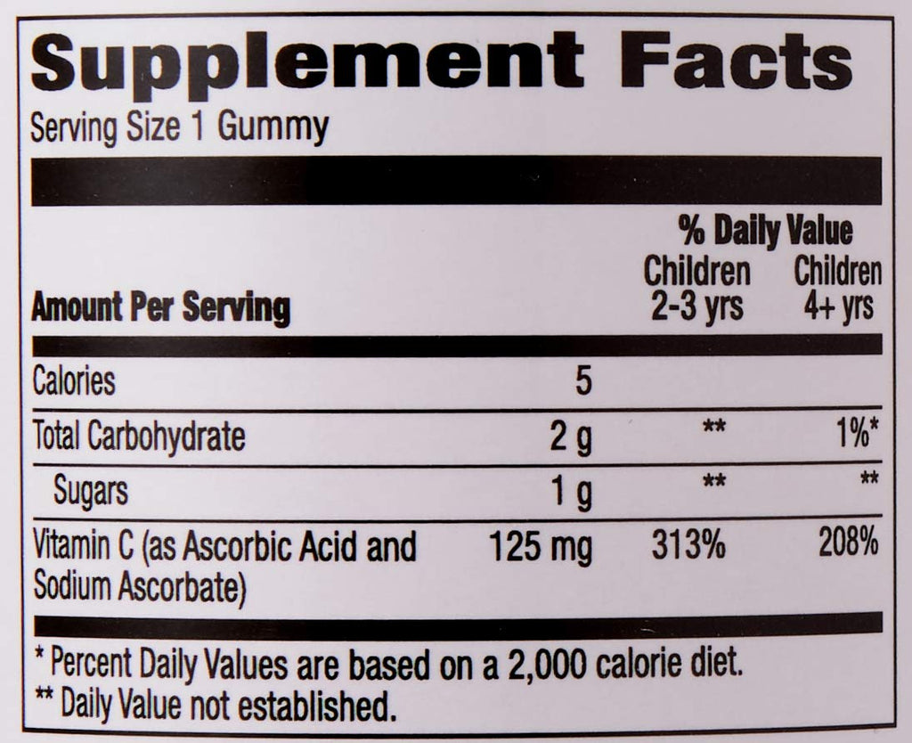 Vitamin C gummies for kids and adults