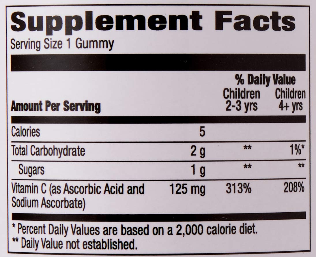 Vitamin C gummies for kids and adults