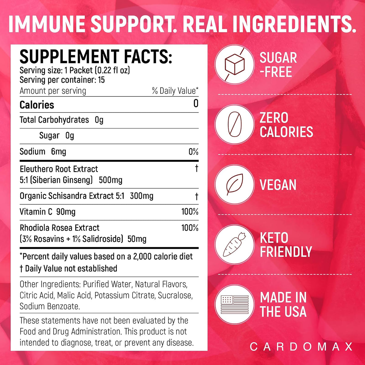 Vitamin C packets for immune support