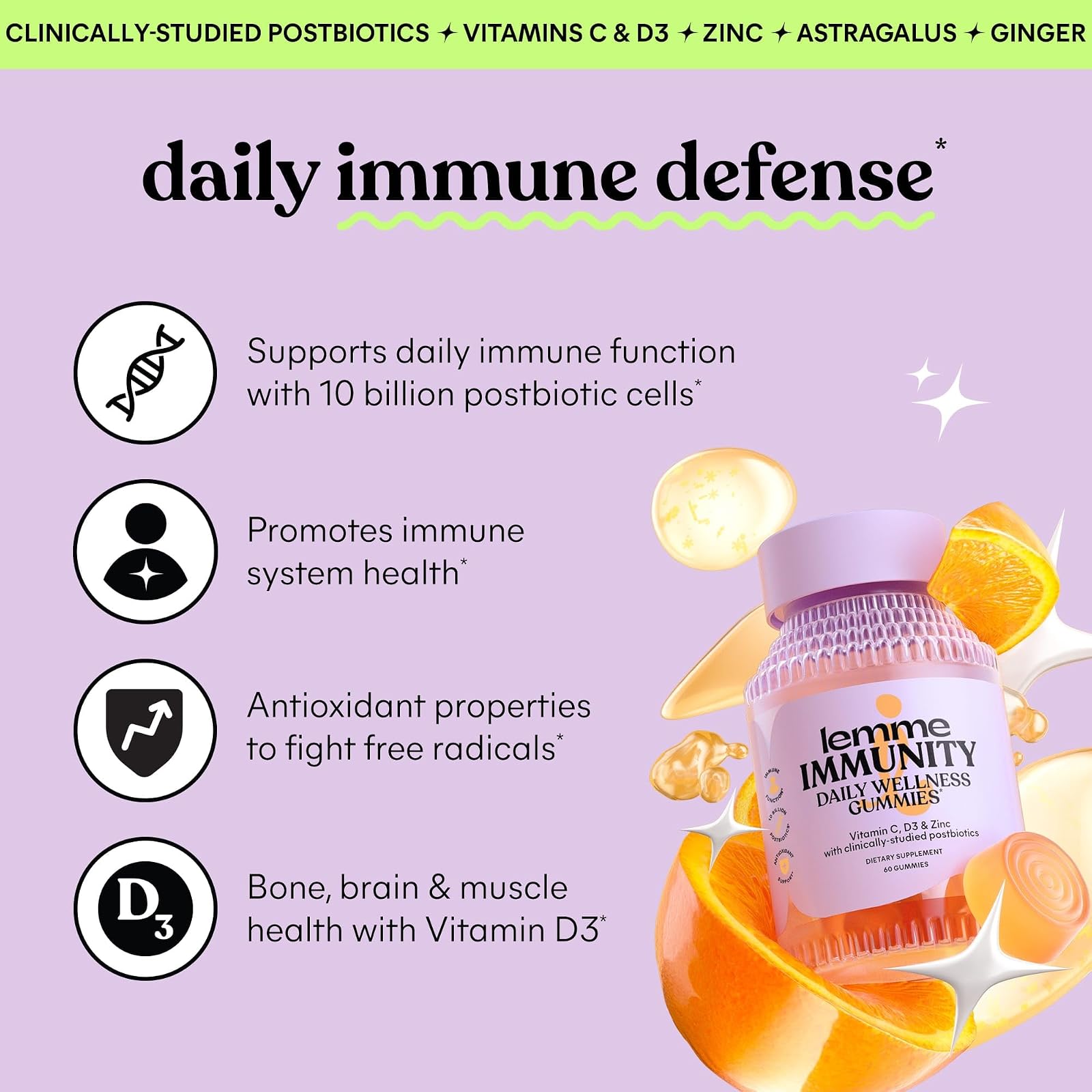 Vitamin C postbiotic gummies