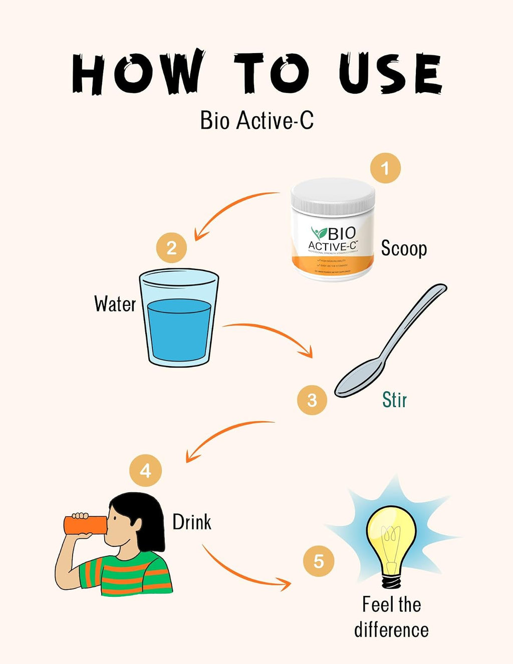 Vitamin C powder for daily wellness