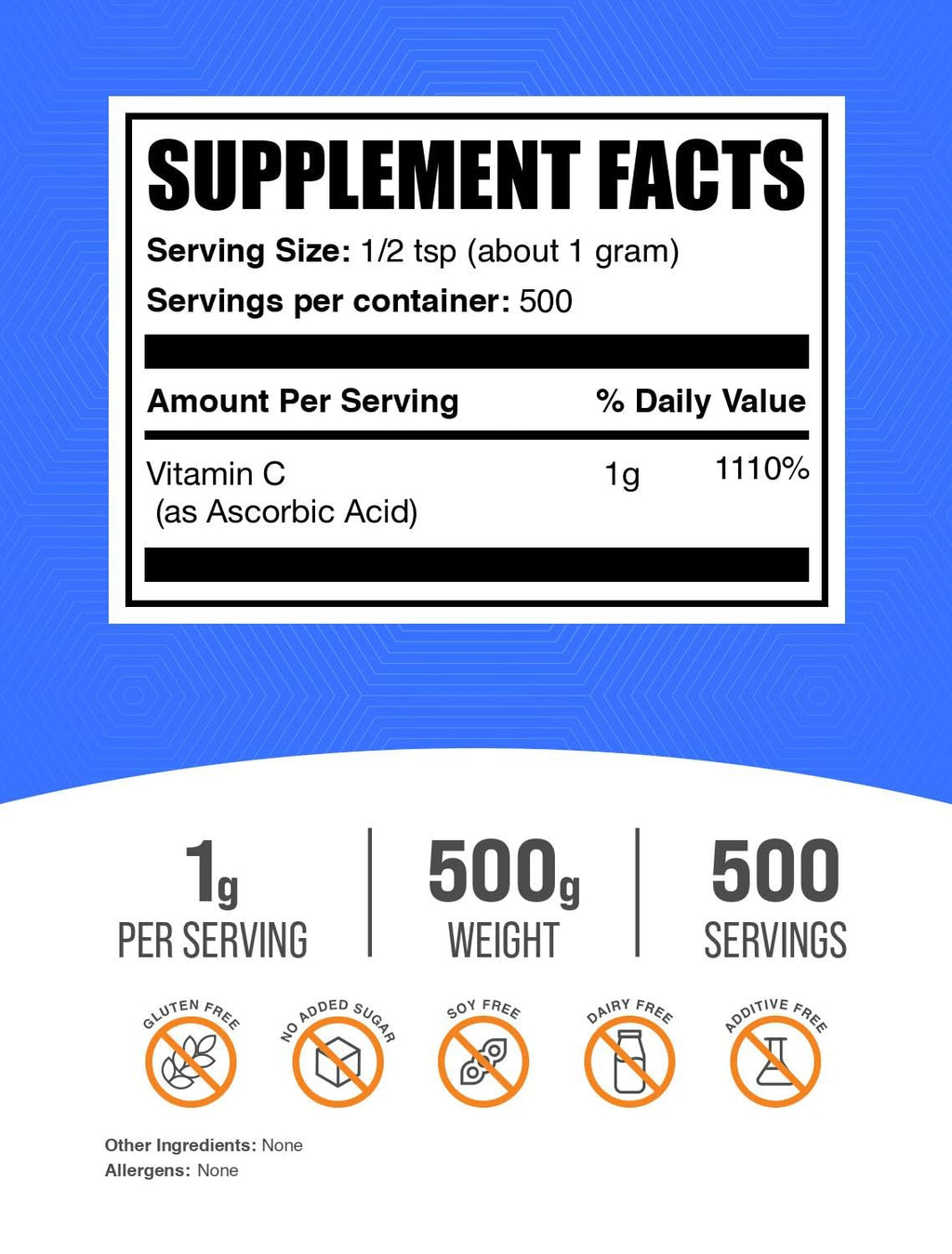 Vitamin C powder for immune support