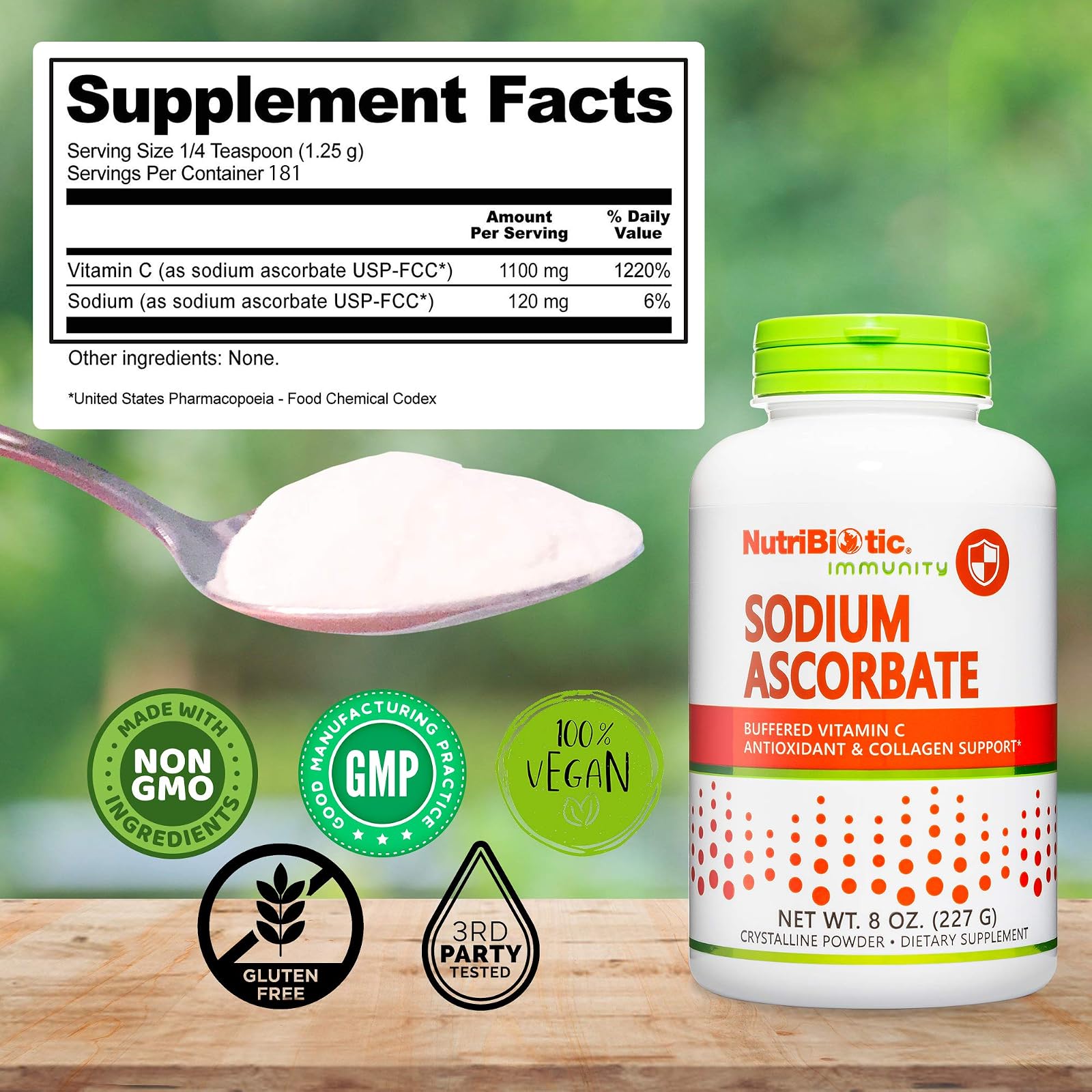 Vitamin C powder for immune support