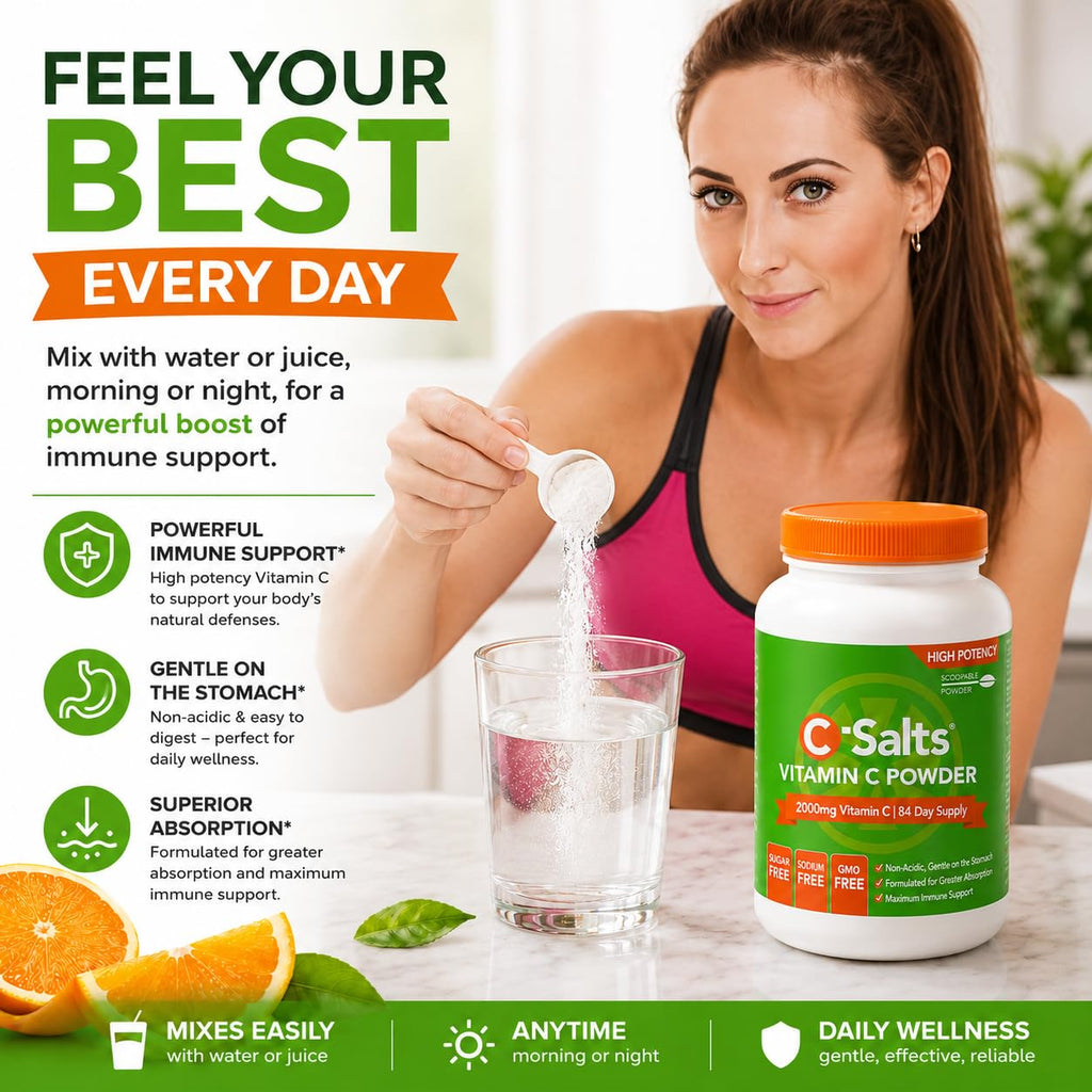 Vitamin C powder for immune support